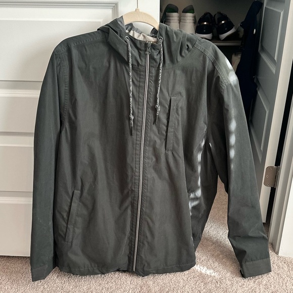 Marine Layer | Jackets & Coats | Mens Forest Green Hooded Rain Jacket ...